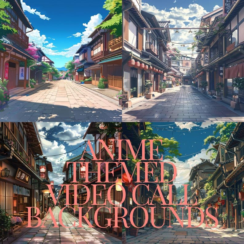 Anime Themed Video Call Backgrounds - for Zoom, Teams, Google Meet or ...