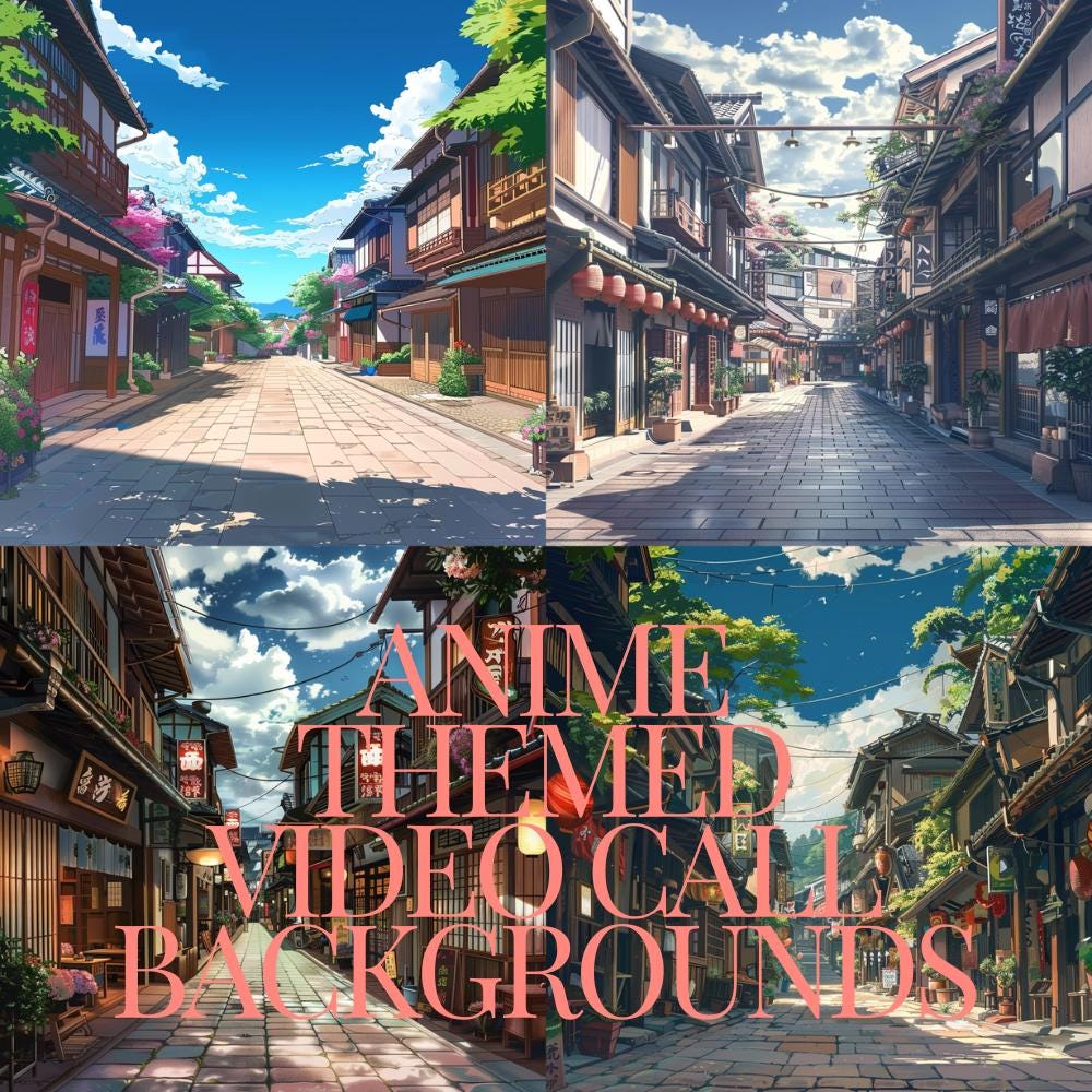 Anime Themed Video Call Backgrounds - for Zoom, Teams, Google Meet or ...