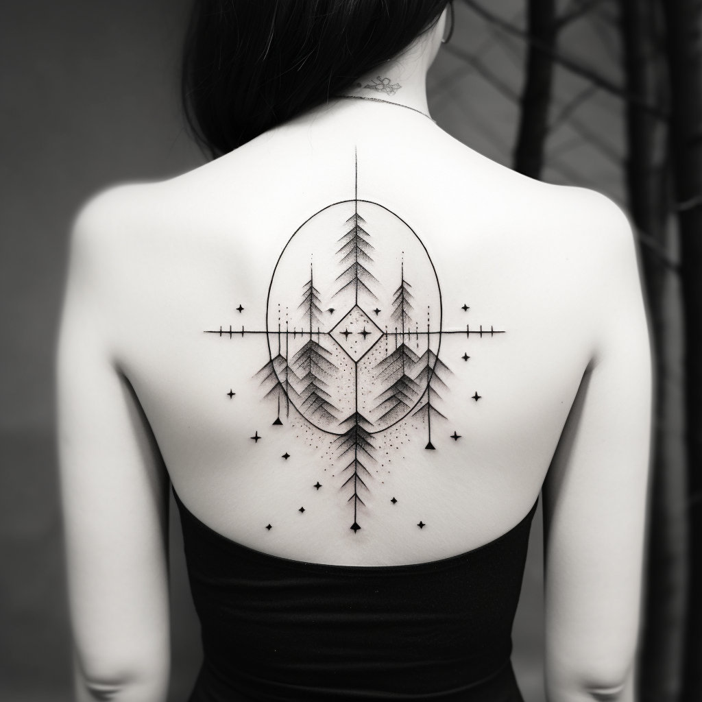 Geometric Minimal Tattoo Ideas - Nature Themed - Etsy