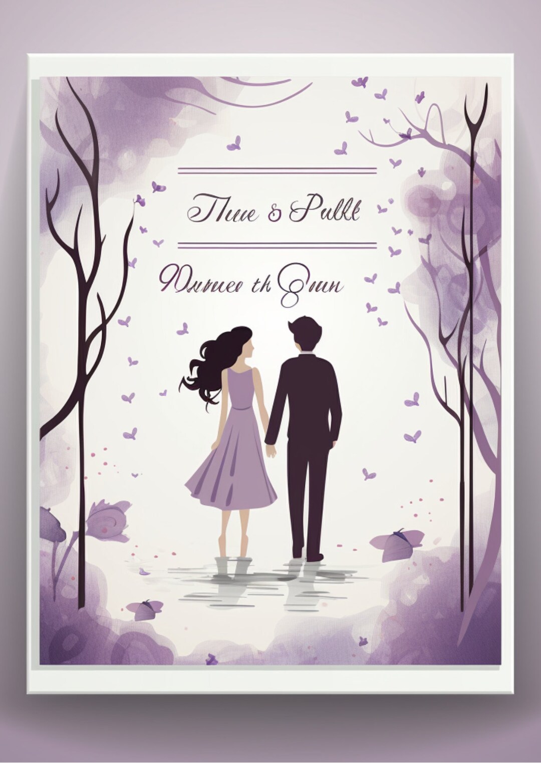 Cute Wedding Invitation - Couple Holding Hands - Etsy