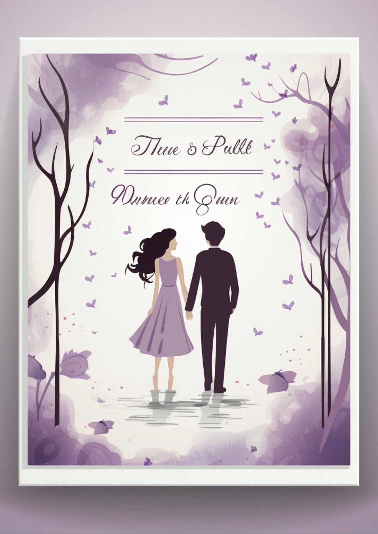 Cute Wedding Invitation - Couple Holding Hands - Etsy