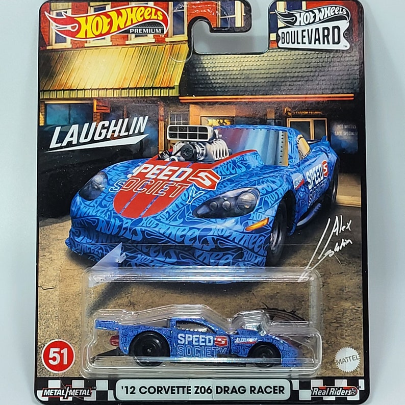 Hotwheels Premium Boulevard '12 CORVETTE Z06 DRAG RACER 51 - Etsy