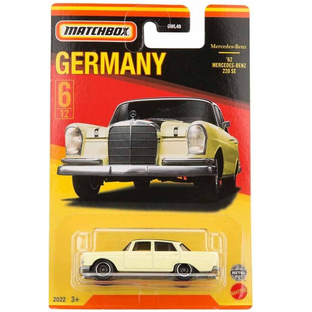 Matchbox '62 Mercedes-benz 220 SE – Stars of Germany 6/12 GWL49 979C 1/ ...