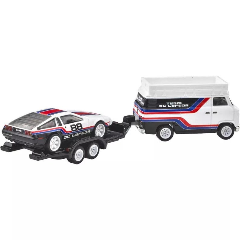 Hot Wheels DMC Delorean & HW Rally Hauler – Team Transport #78 JBM35 ...
