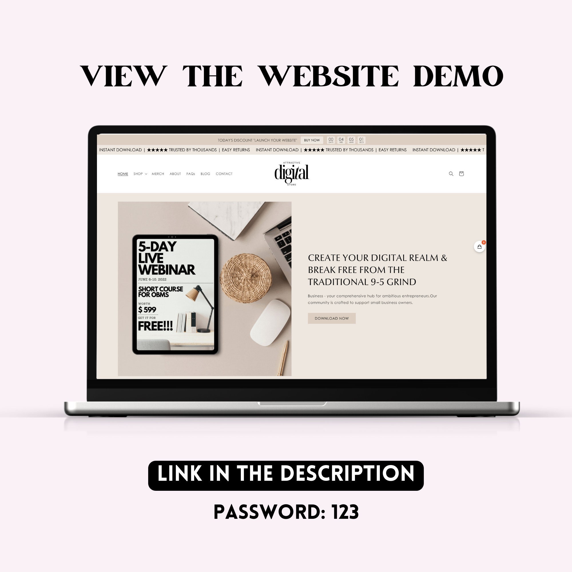 Beige Shopify Theme: 30 MRR Digital Products, Editable Canva Templates ...