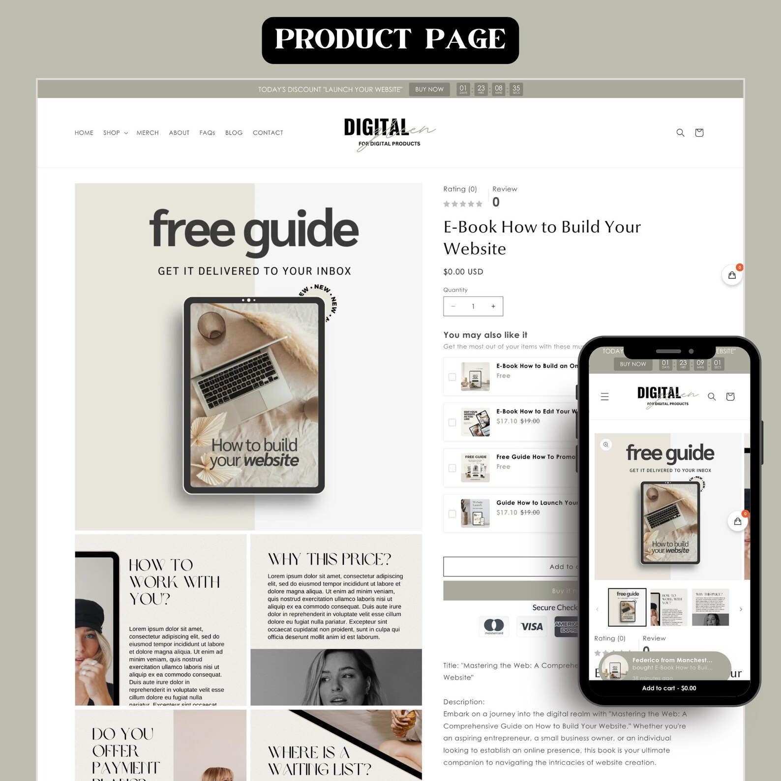 Green Shopify Theme With 30 MRR Digital Products, Template Online Store ...