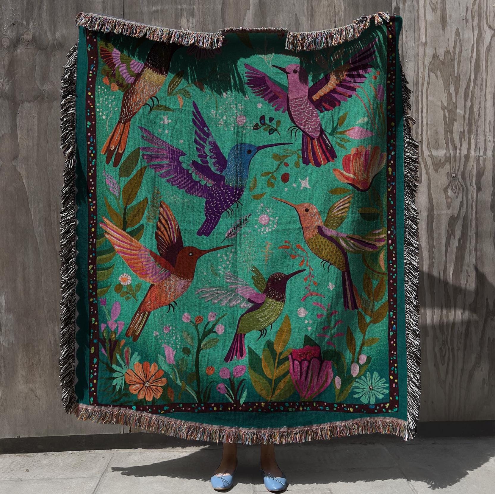 Woven Blankets, Humming Birds, Gift, House Home Decor, Christmas, Kids ...