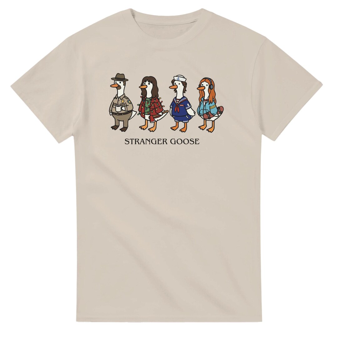 Stranger Goose Nerd Crew T-shirt, 80s Style Animals - Etsy