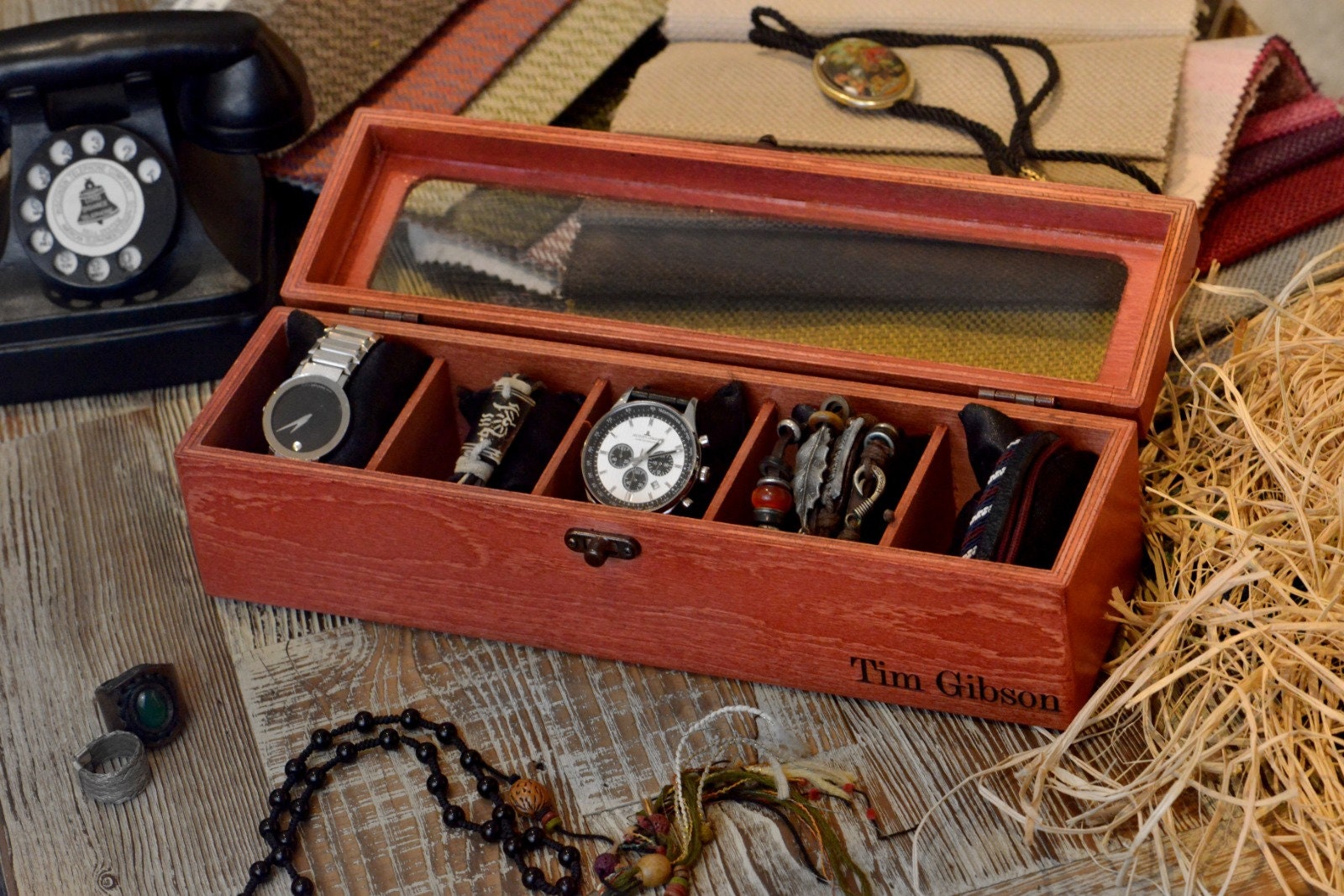 Custom Watch Box for Men Watch Organizer Watch Storage - Etsy