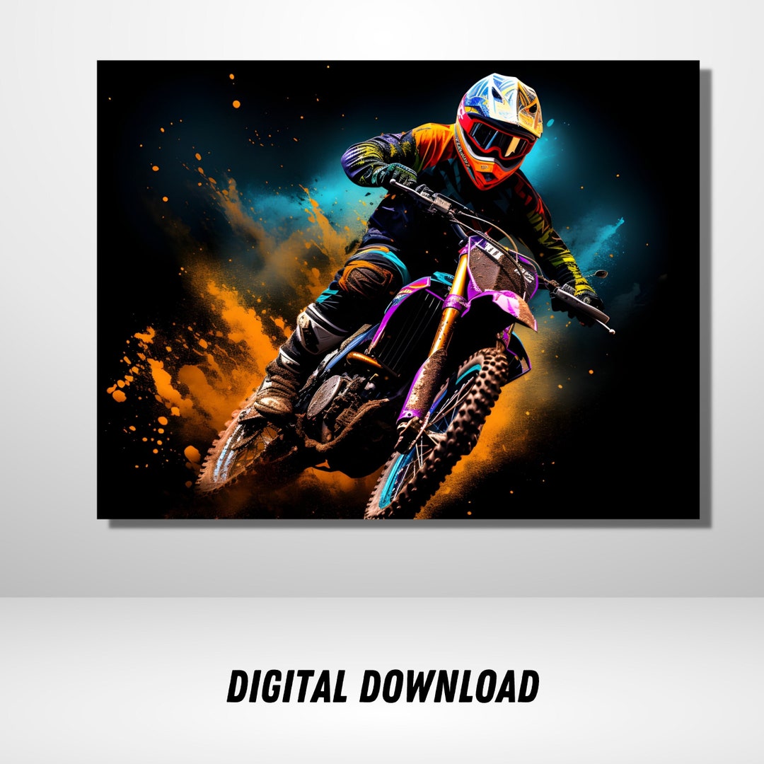 Motocross Wall Art, Motocross Poster, off Road Poster, Dirt Bike Poster ...