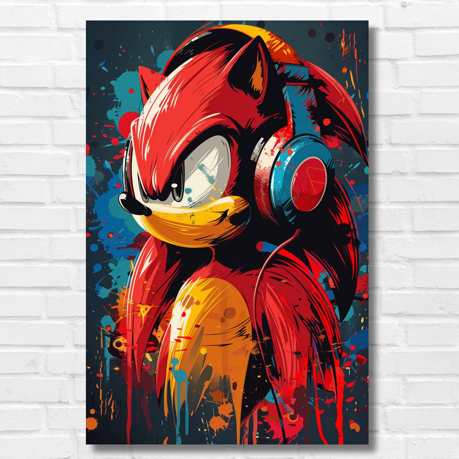 Printable Knuckles Pop Art Print, Knuckles Poster, Sonic Posters, Kids ...