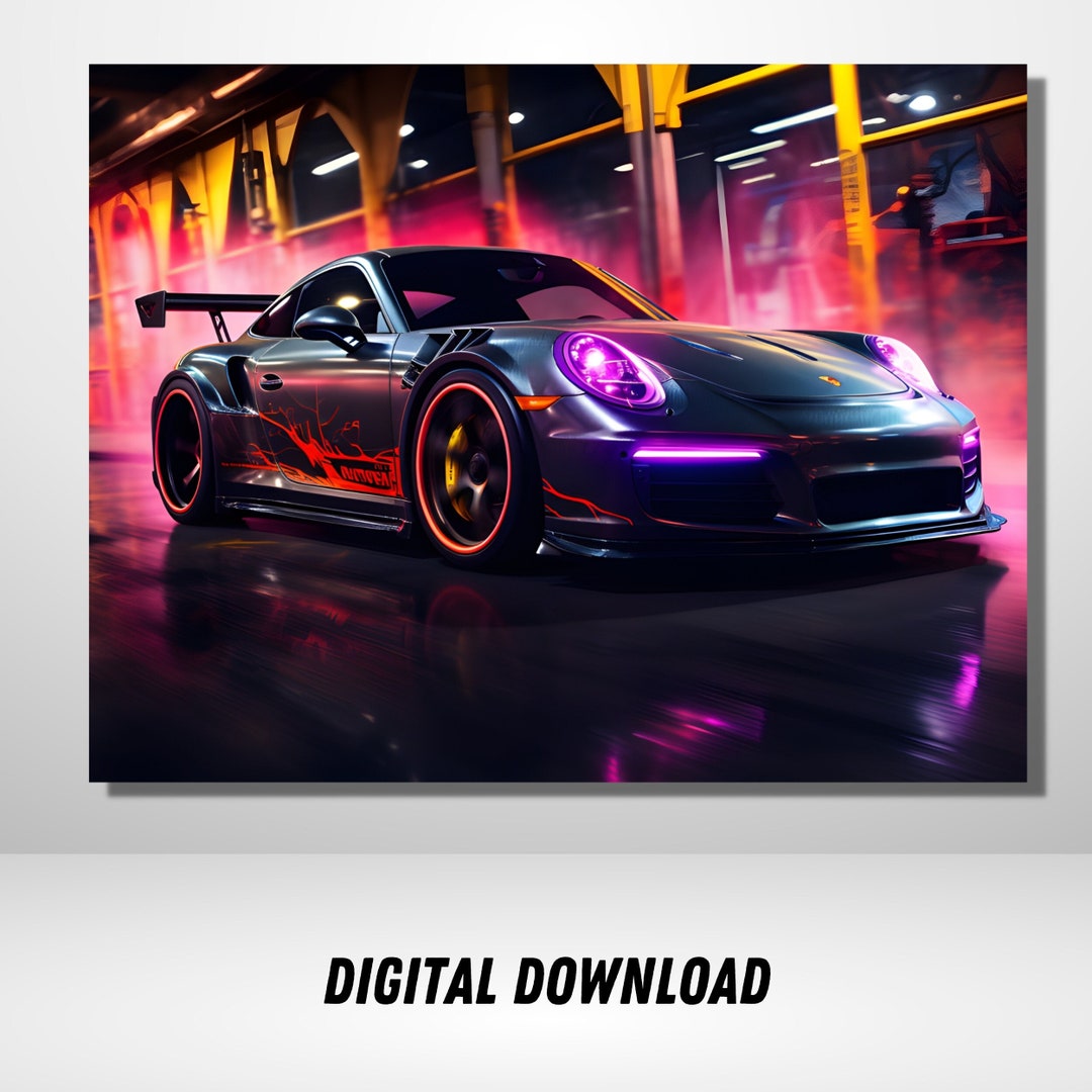 Porsche Wall Art Digital, Porsche Poster, Boys Room Poster, Car Art ...