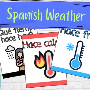 Spanish Weather Printable Poster Set ~ Spanish Classroom Decor ~ PDF ...
