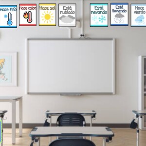 Spanish Weather Printable Poster Set ~ Spanish Classroom Decor ~ PDF ...