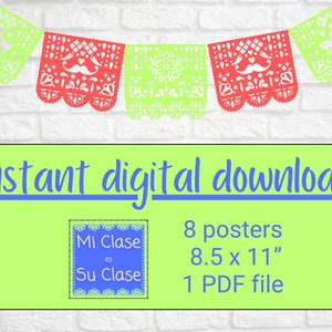 Spanish Question Words Printable Poster Set Spanish Classroom Decor PDF ...