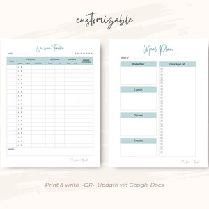 Baby Planner Printable, Baby Binder Template, Newborn Tracker, Nanny ...