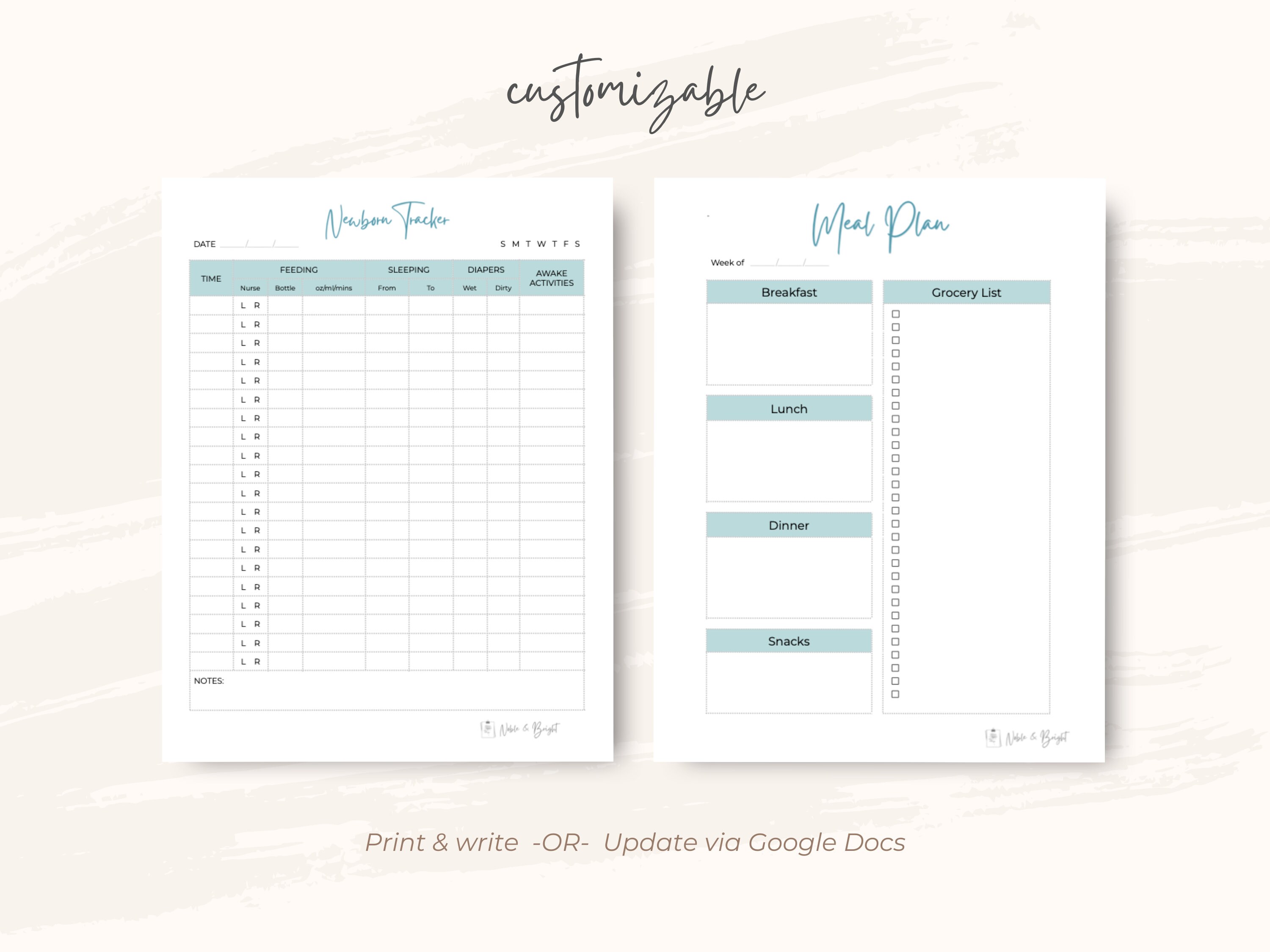 Baby Planner Printable, Baby Binder Template, Newborn Tracker, Nanny ...