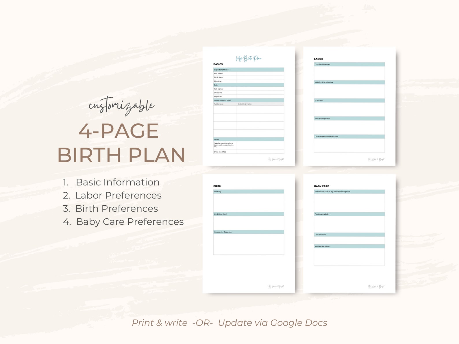 Baby Planner Printable, Baby Binder Template, Newborn Tracker, Nanny ...