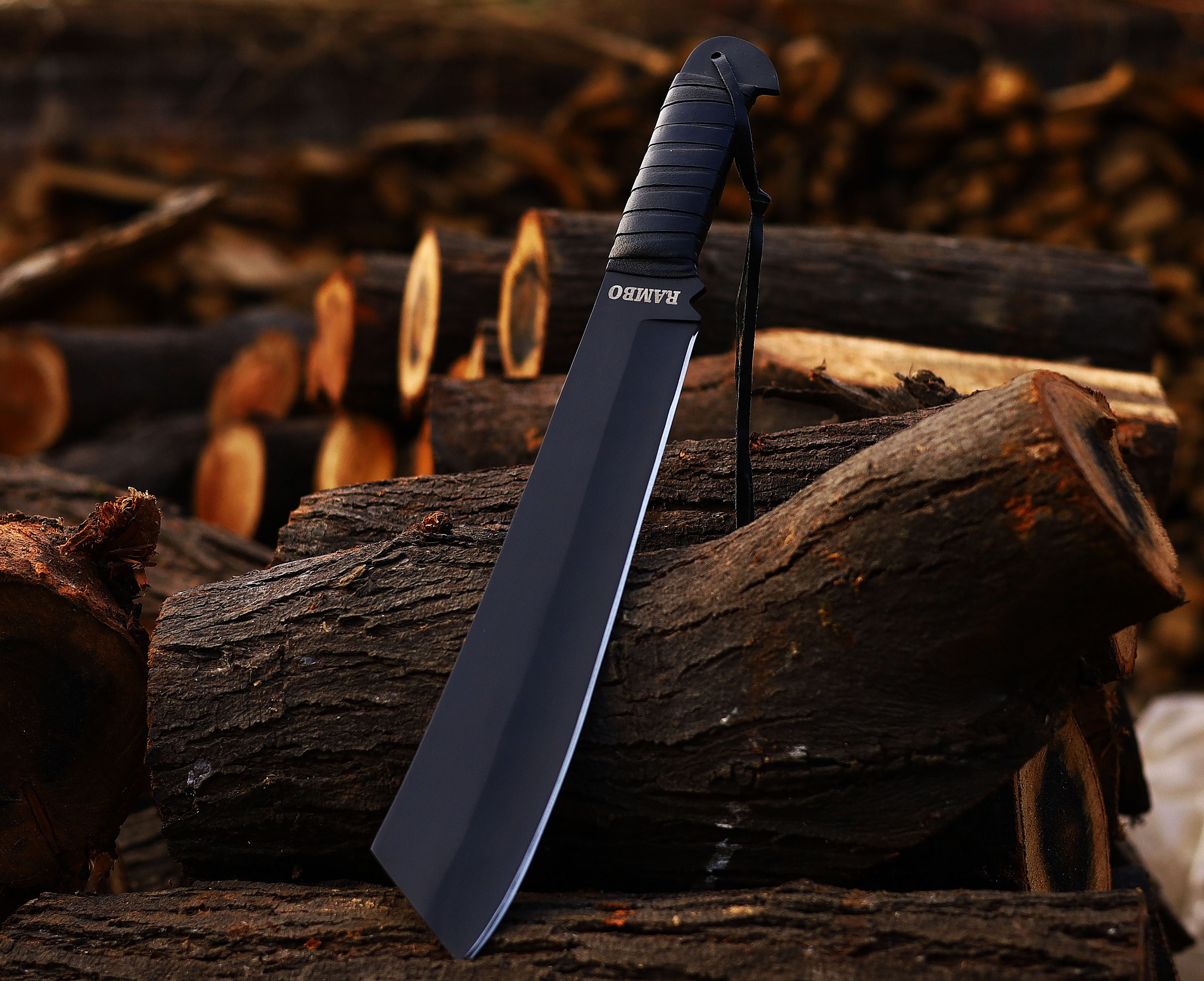 Rambo 4 Replica Machete: Gil Hibben 4 Black Machete Carbon Steel ...