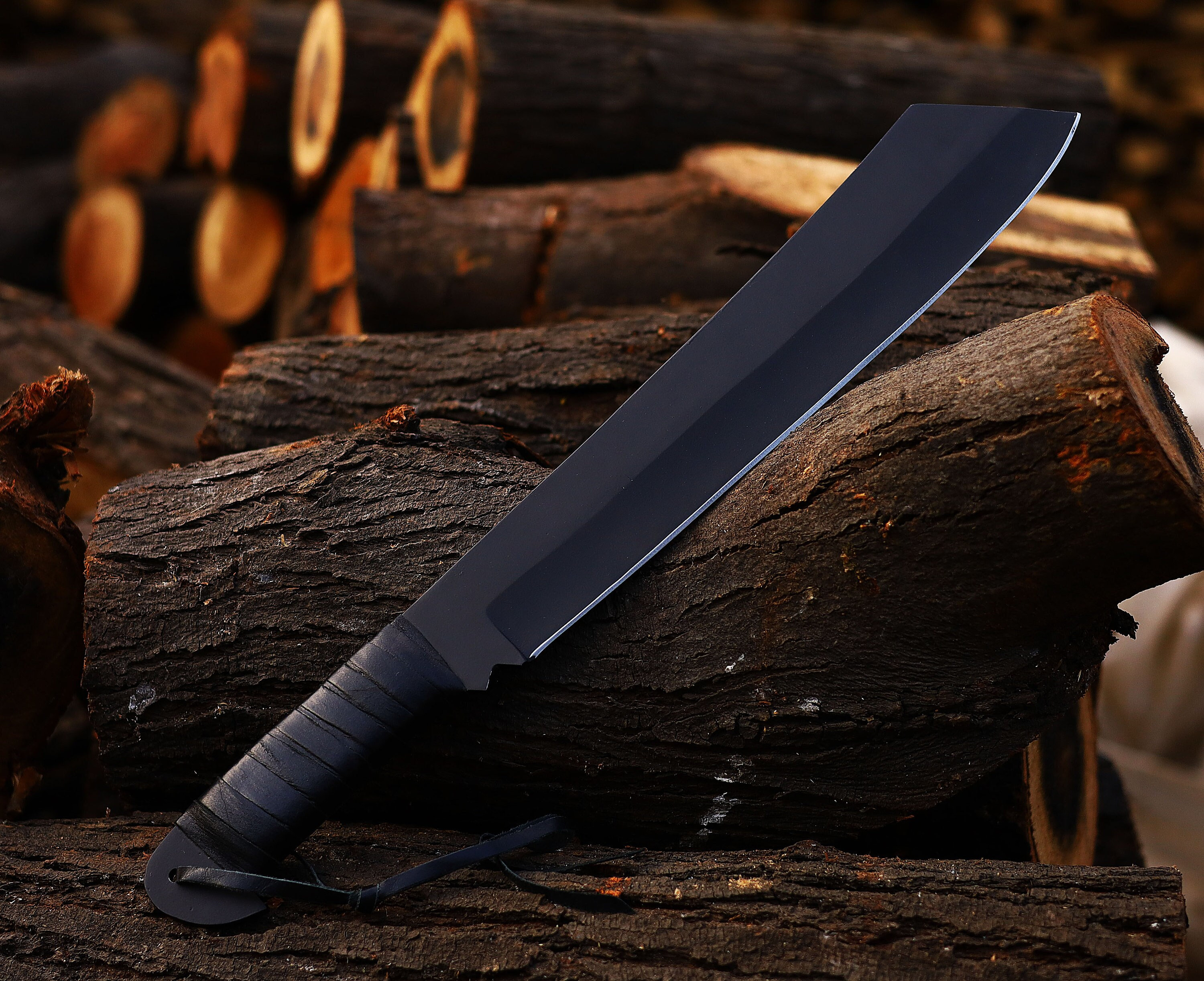 Rambo 4 Replica Machete: Gil Hibben 4 Black Machete | Carbon Steel ...