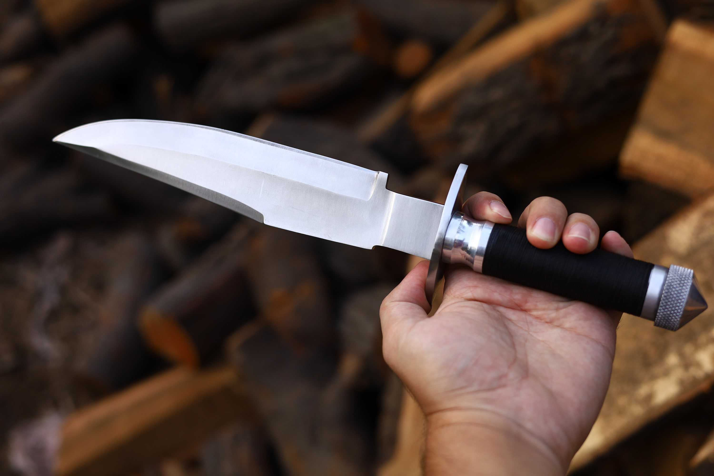 Handmade Predator Movie Knife: Jack Crain Replica Bowie With Leather ...