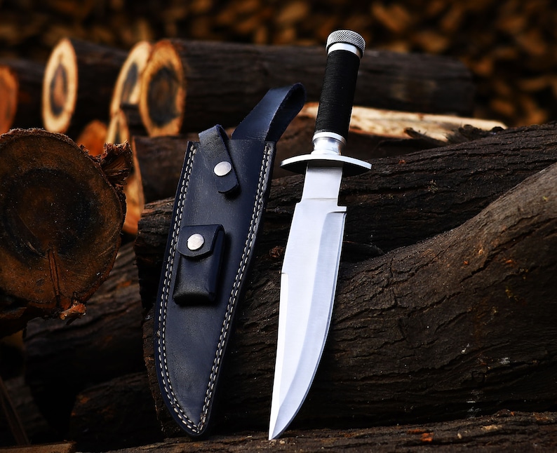 Handmade Predator Movie Knife: Jack Crain Replica Bowie With Leather ...