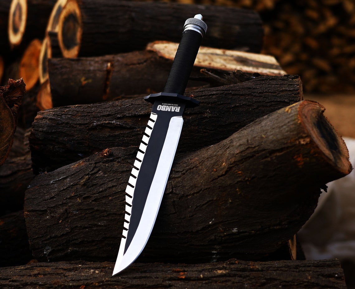 RAMBO Survival Knife: Rambo First Blood Part 2 Movie Replica Knife ...