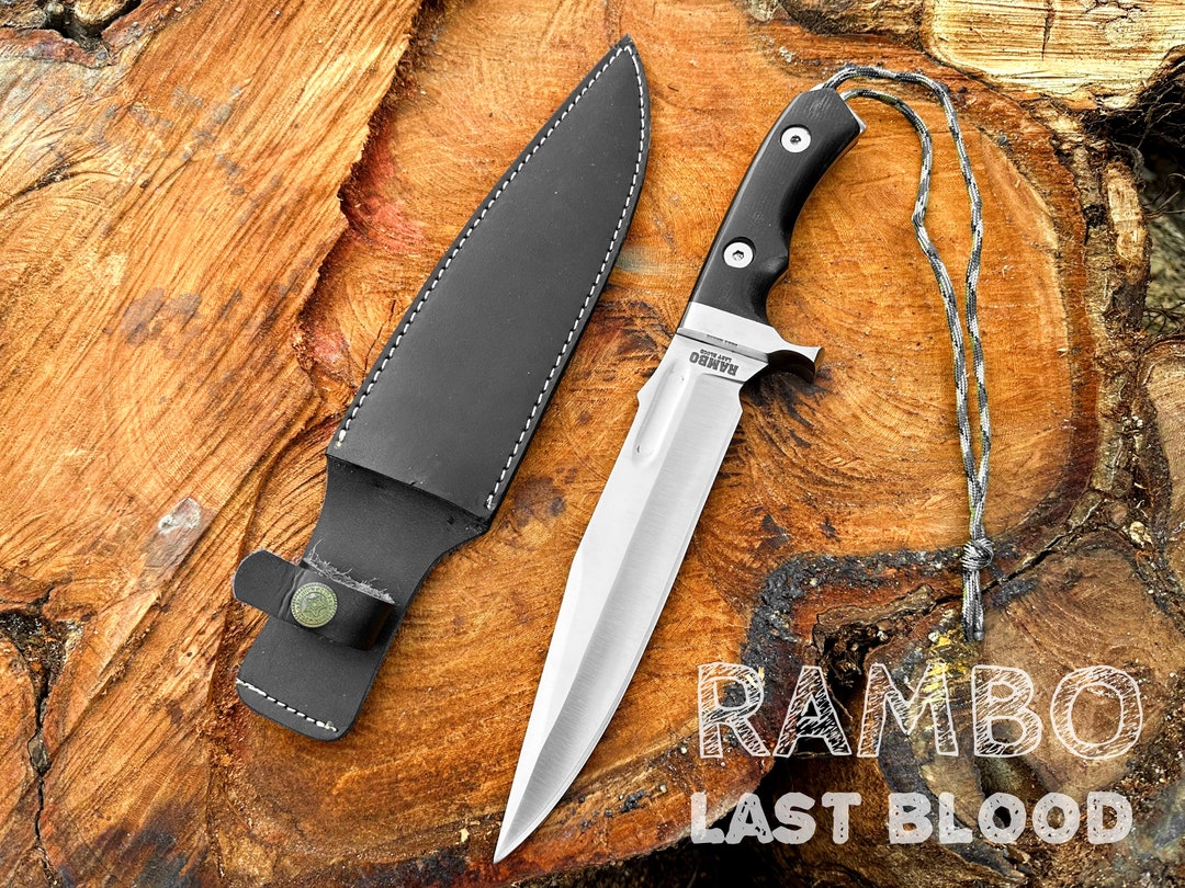 Rambo Bowie Knife: Rambo V Last Blood Replica Bowie Knife With Leather ...