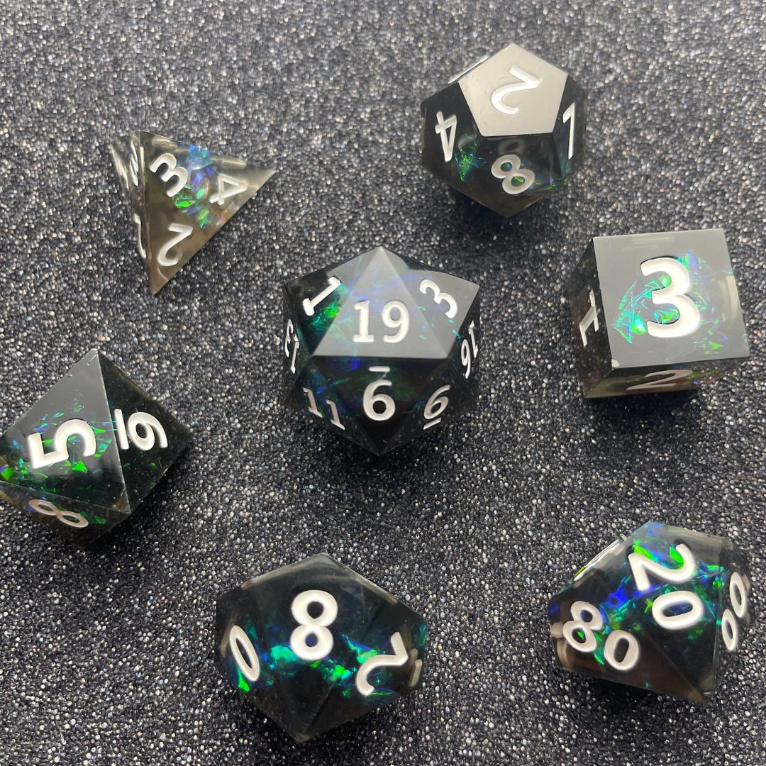 Shadowfall Dnd Dice Resin Dice Set, Sharp Edge Dice Dnd Dice Set ...