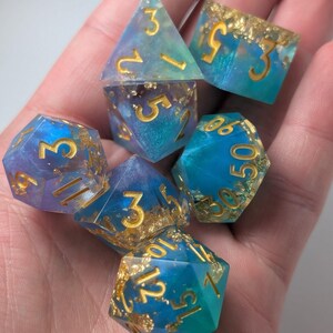 Jester's Gambit Dnd Dice Set | D&D Dice Resin Dice Set | Sharp Edge ...