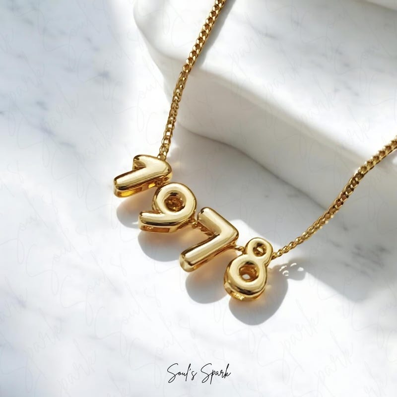 Number Necklace - Etsy
