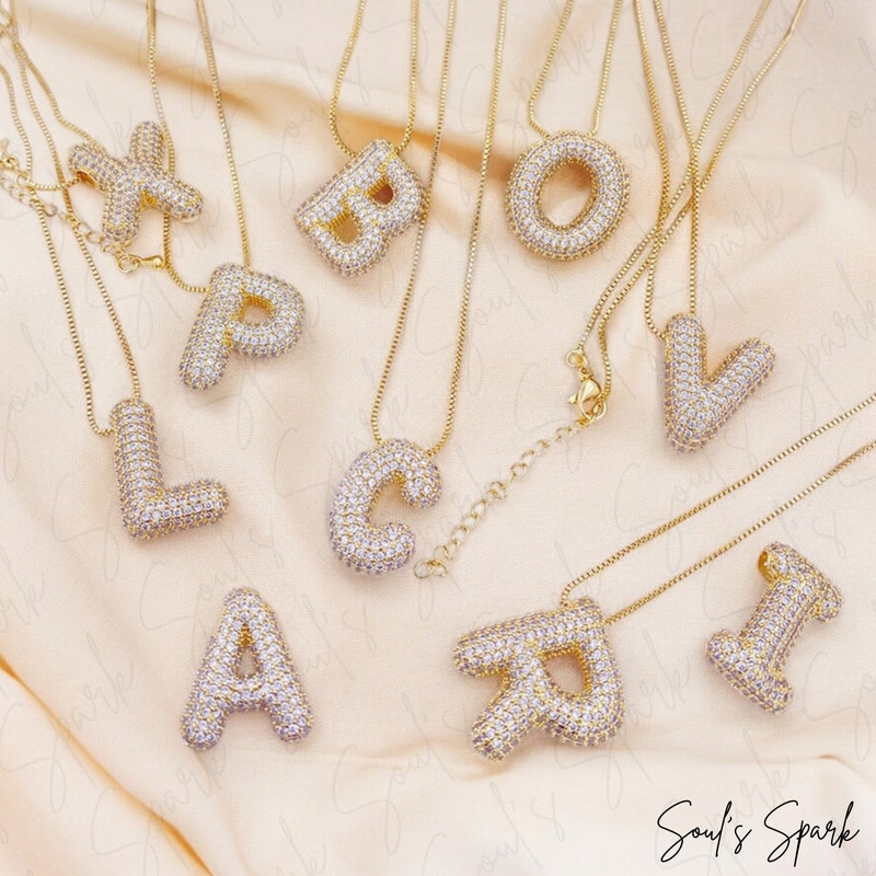 Letter Necklace - Etsy