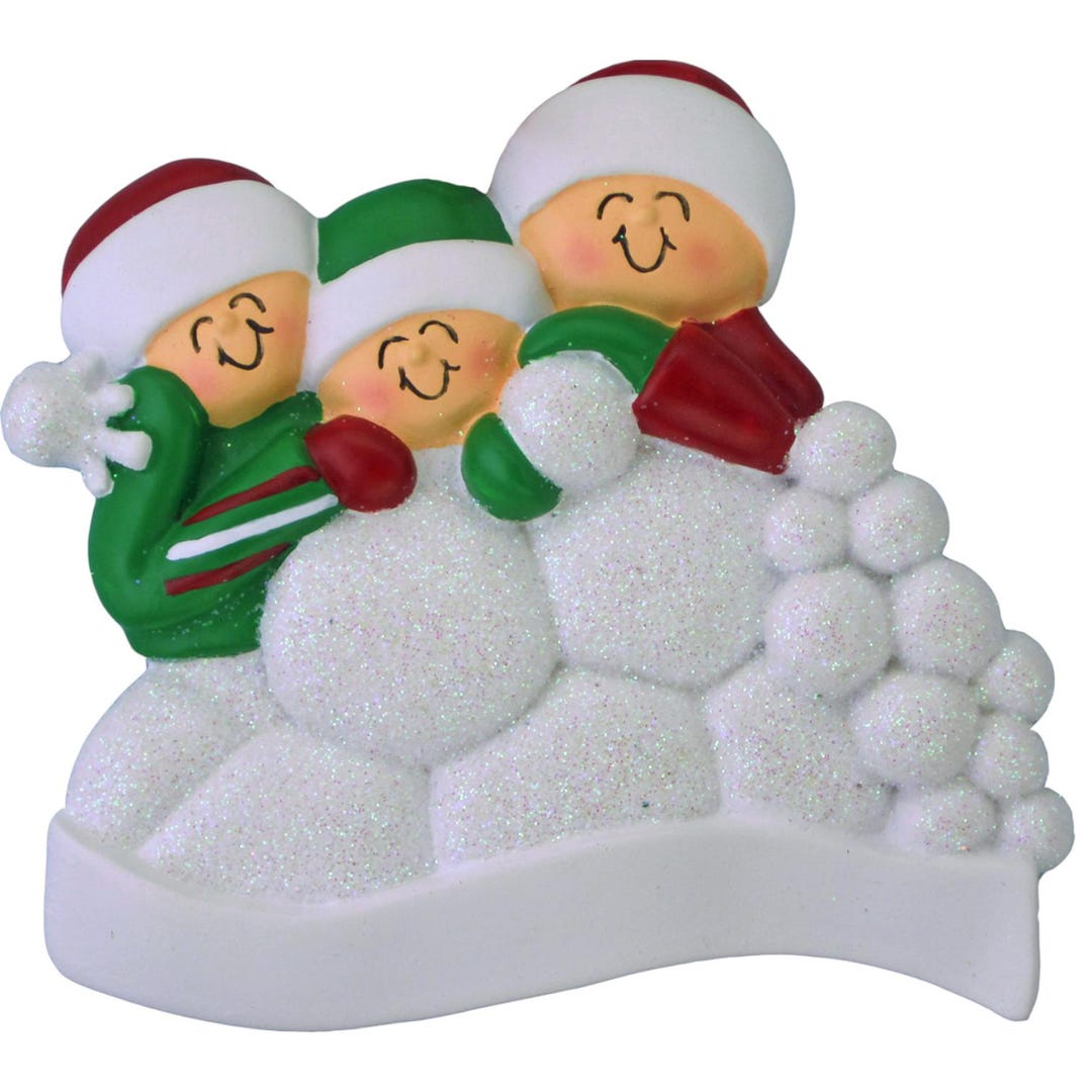 Snowball Family Ornament. Personalizable Ornament. Christmas ...