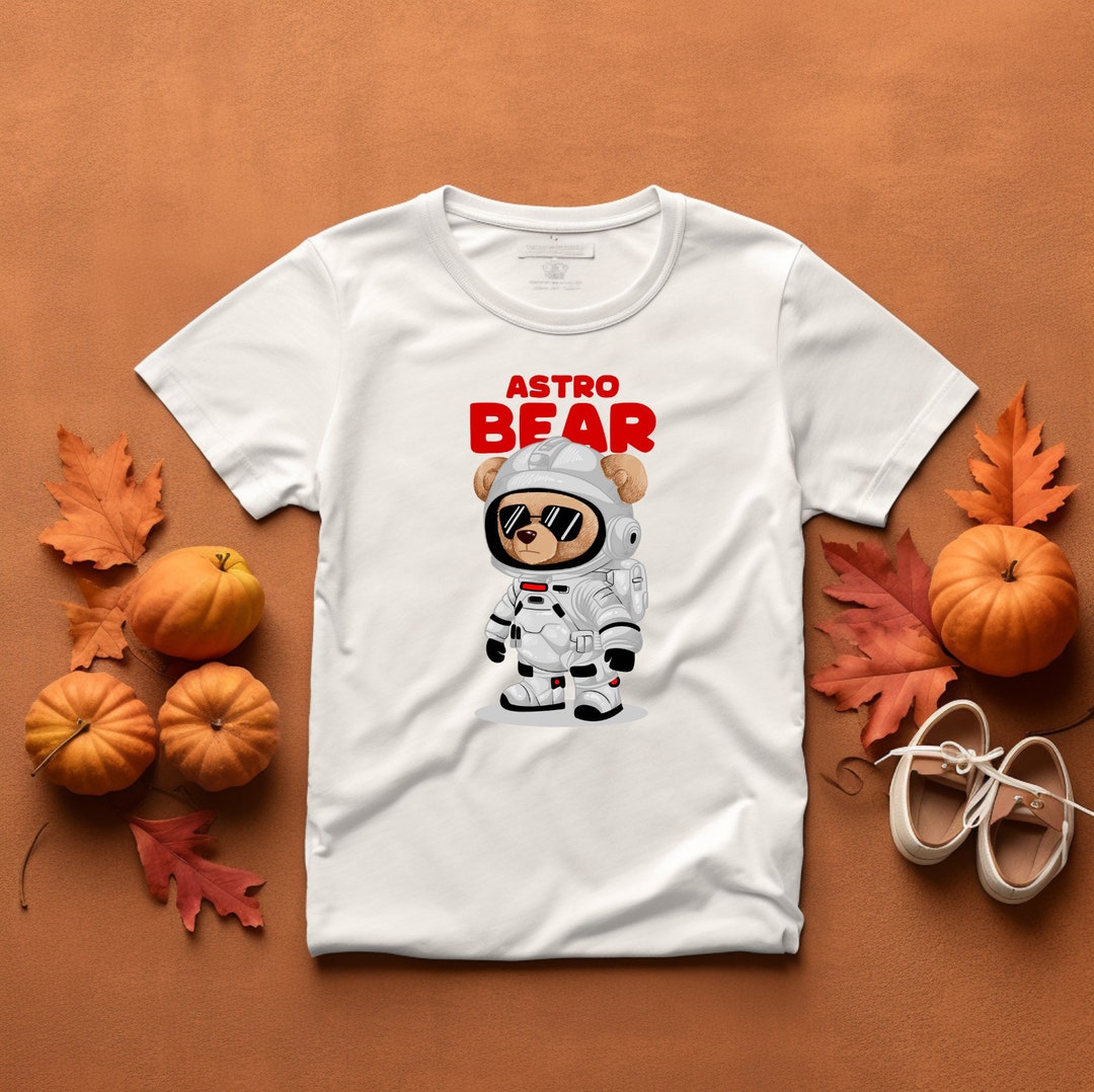 Graphic Teddy Bear Shirt Retro Urban Tee Astro Bear Teddy - Etsy