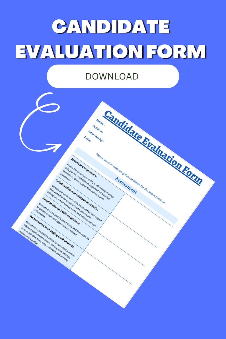 Comprehensive Candidate Evaluation Form: Enhancing Recruiter Notes and ...