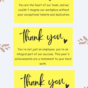 Employee Appreciation, Employee Recognition, Staff Appreciation and Employee Thank You Cards - Etsy