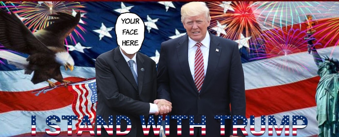 Custom Face I STAND WITH TRUMP Facebook Cover Photo - Etsy
