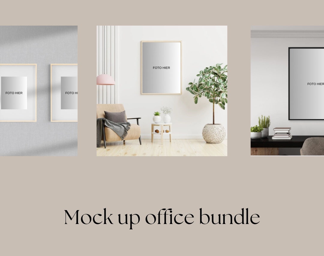 Mock up Office Bundle Neutral Background Wall Art Mock up Print Mock up ...
