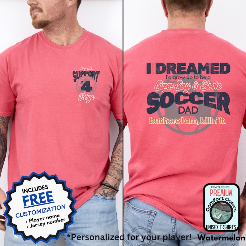 Funny Soccer Dad Shirt - Comfort Colors Tee for Sports Loving Fathers ...