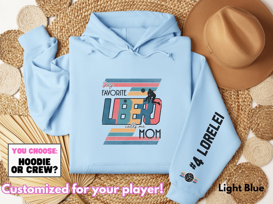 Custom Libero Mom Hoodie - Unique Gift for Volleyball Mom - Etsy