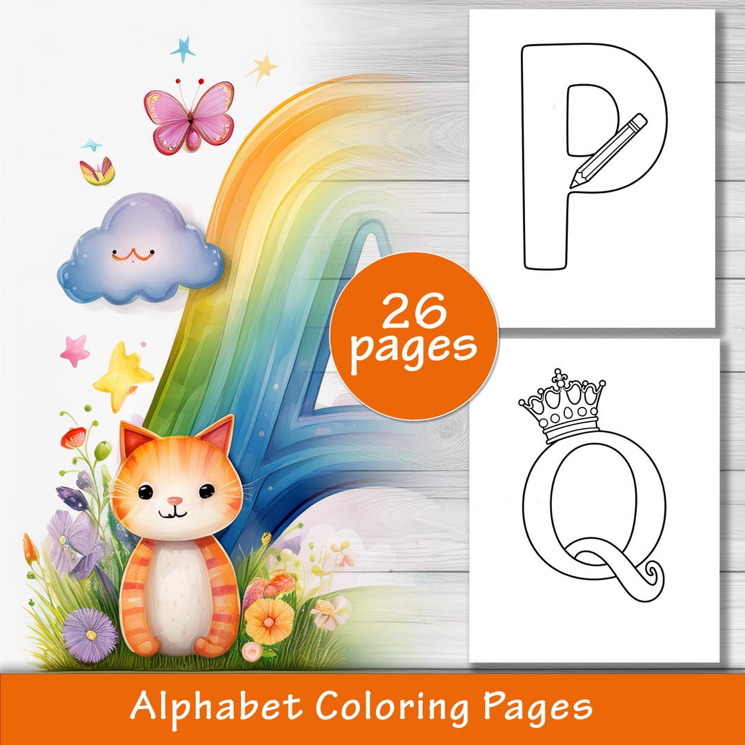 Alphabet Coloring Pages for Kids - Fun & Educational Alphabet Learning ...