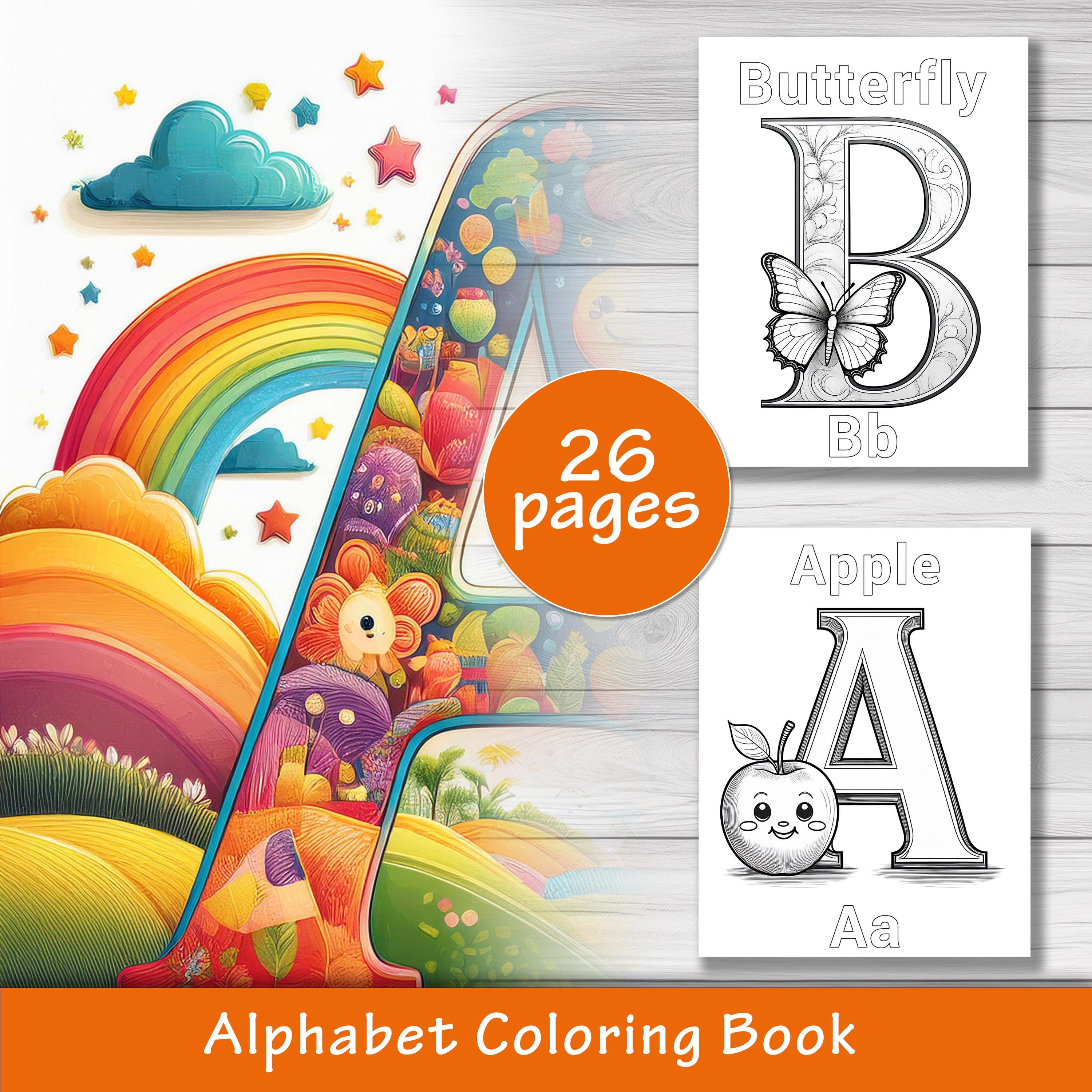 Alphabet Coloring Book for Kids: A-Z Letters With Fun Illustrations ...