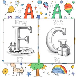 Alphabet Coloring Book for Kids: A-Z Letters With Fun Illustrations ...