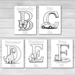 Alphabet Coloring Book for Kids: A-Z Letters With Fun Illustrations ...