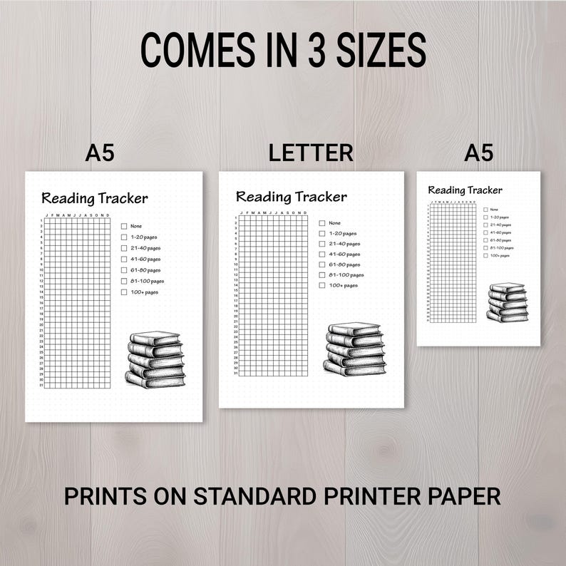 Reading Yearly Tracker, Printable Book Log and Reading Planner, Track ...