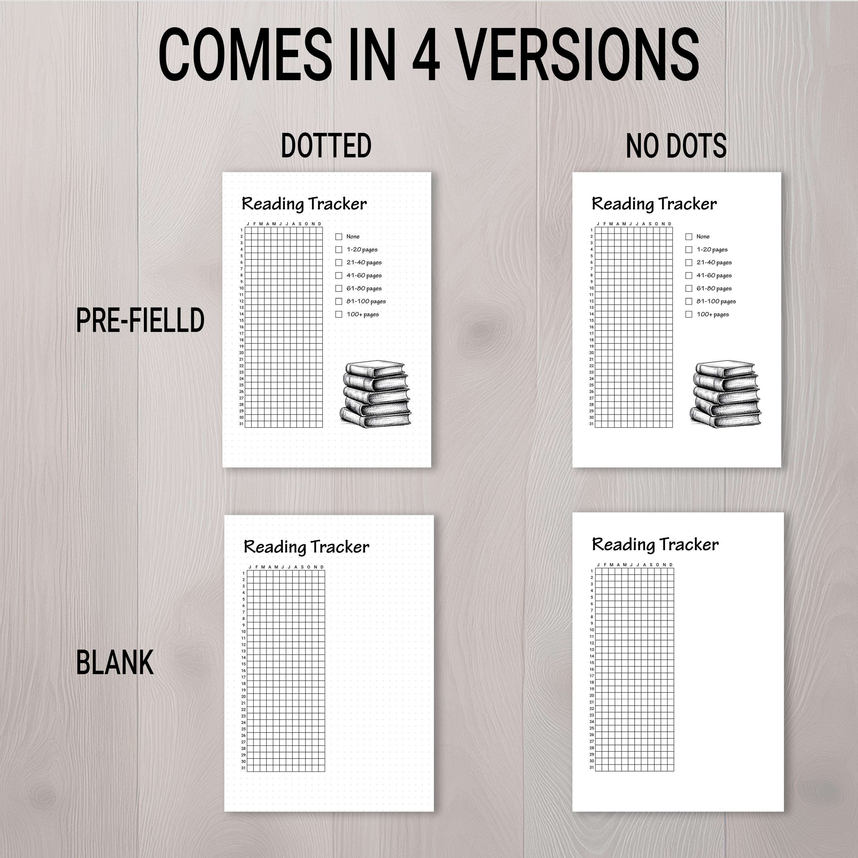 Reading Yearly Tracker, Printable Book Log and Reading Planner, Track ...