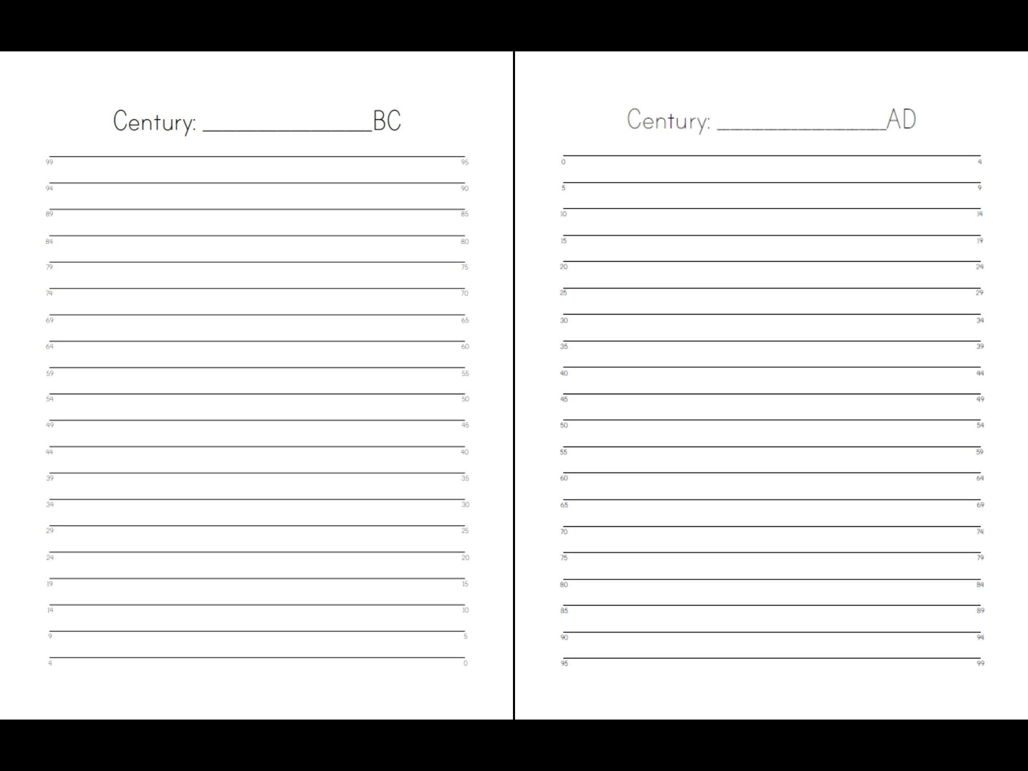 Book of Centuries | History Timeline | Print as You Go | Choose Your ...