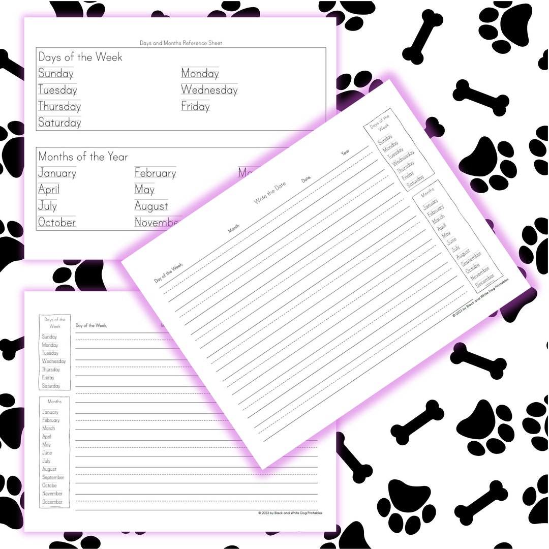 Write the Date | Worksheet | Homeschool | Printable - Etsy