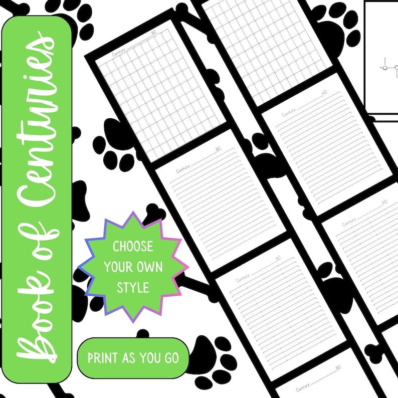 Book of Centuries | History Timeline | Print as You Go | Choose Your ...
