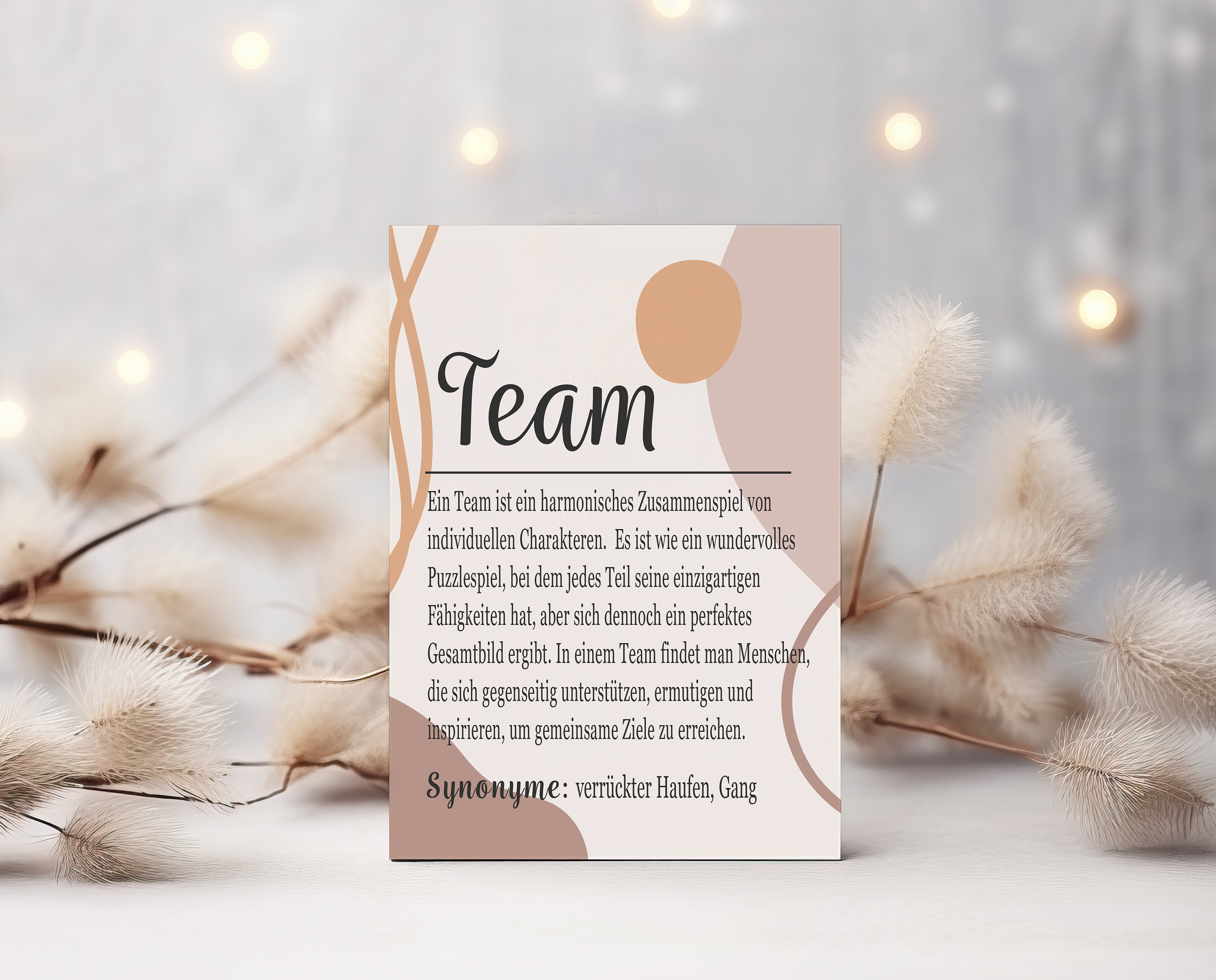 Team Karten Boho (Din A6), Kollegen Karte, Kollegin, Weihnachtskarten ...